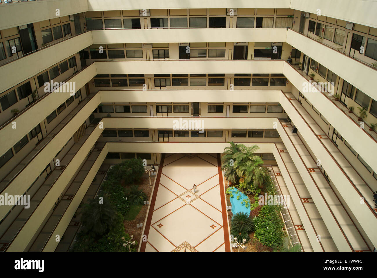 Wide Aerial Inside view of one of the Biggest Building named Bhavani in ...