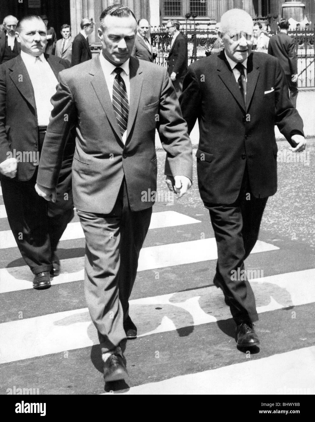 The George Eastham court case opens in London - left is Charlie Mitten ...