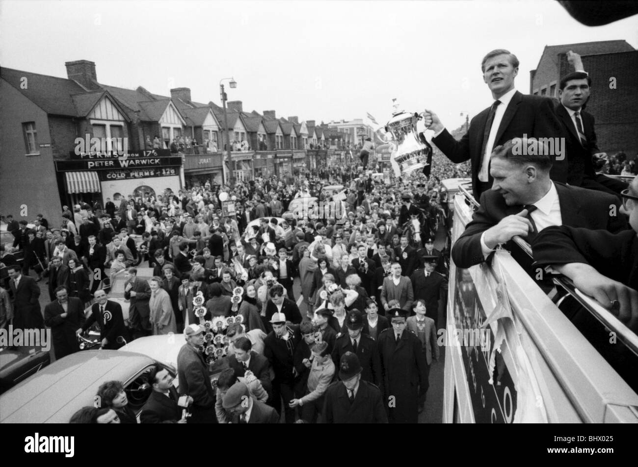 Tottenham team bus hi-res stock photography and images - Alamy