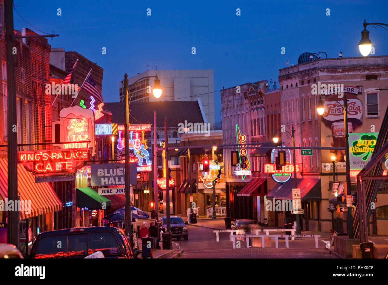 Beale Street, home of the blues, Memphis, Tennessee, USA Stock Photo ...