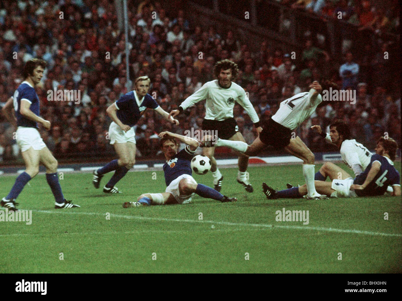 East Germany V West Germany World Cup 1974 Football Stock Photo east-germany-v-west-germany-world-cup-1974-football-stock-photo