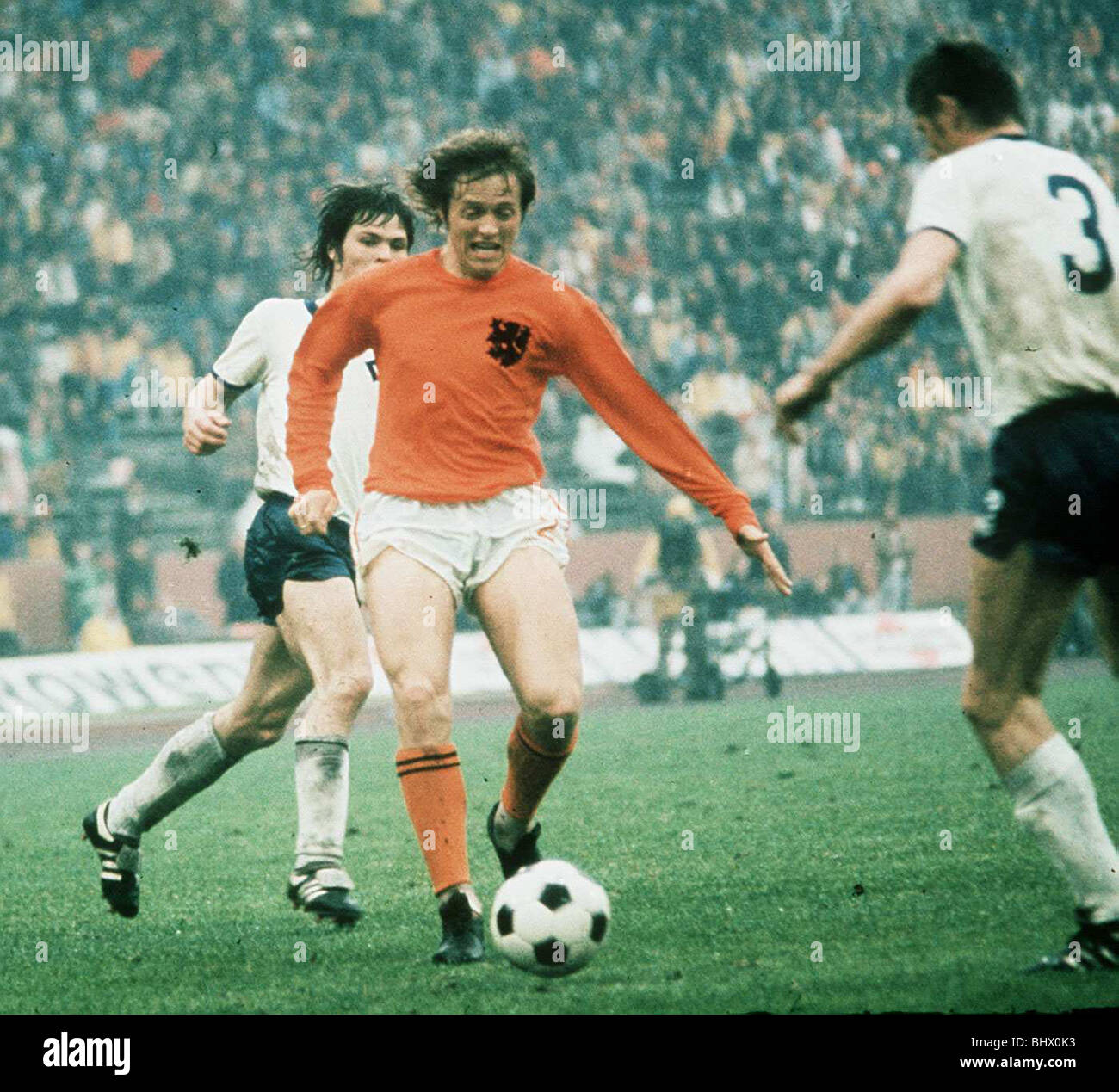 Ari Haan Holland football player faces Bransch 1974 Stock Photo - Alamy