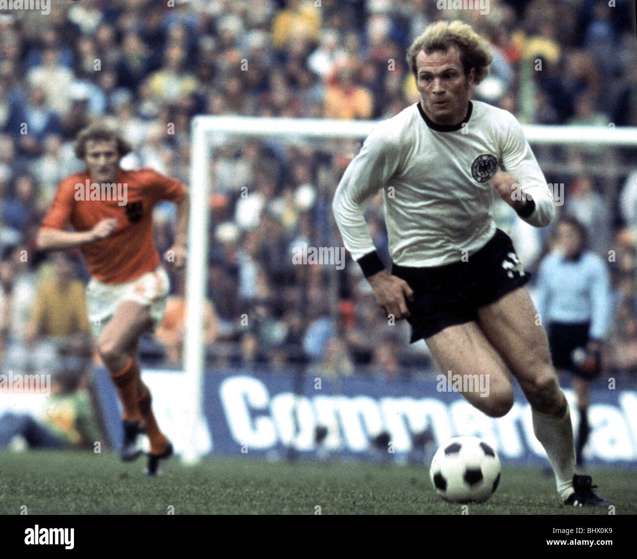 Uli Hoeness (West Germany) in World Cup Final 1974 against Holland the ...