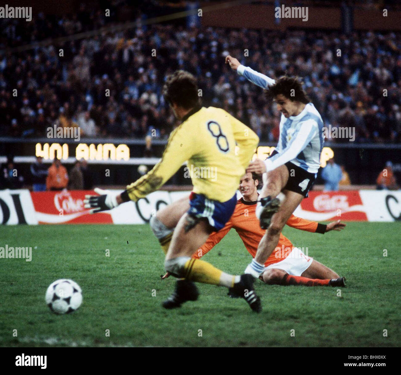 World Cup final 1978 Holland 1 Argentina 3 football Bertoni scores ...