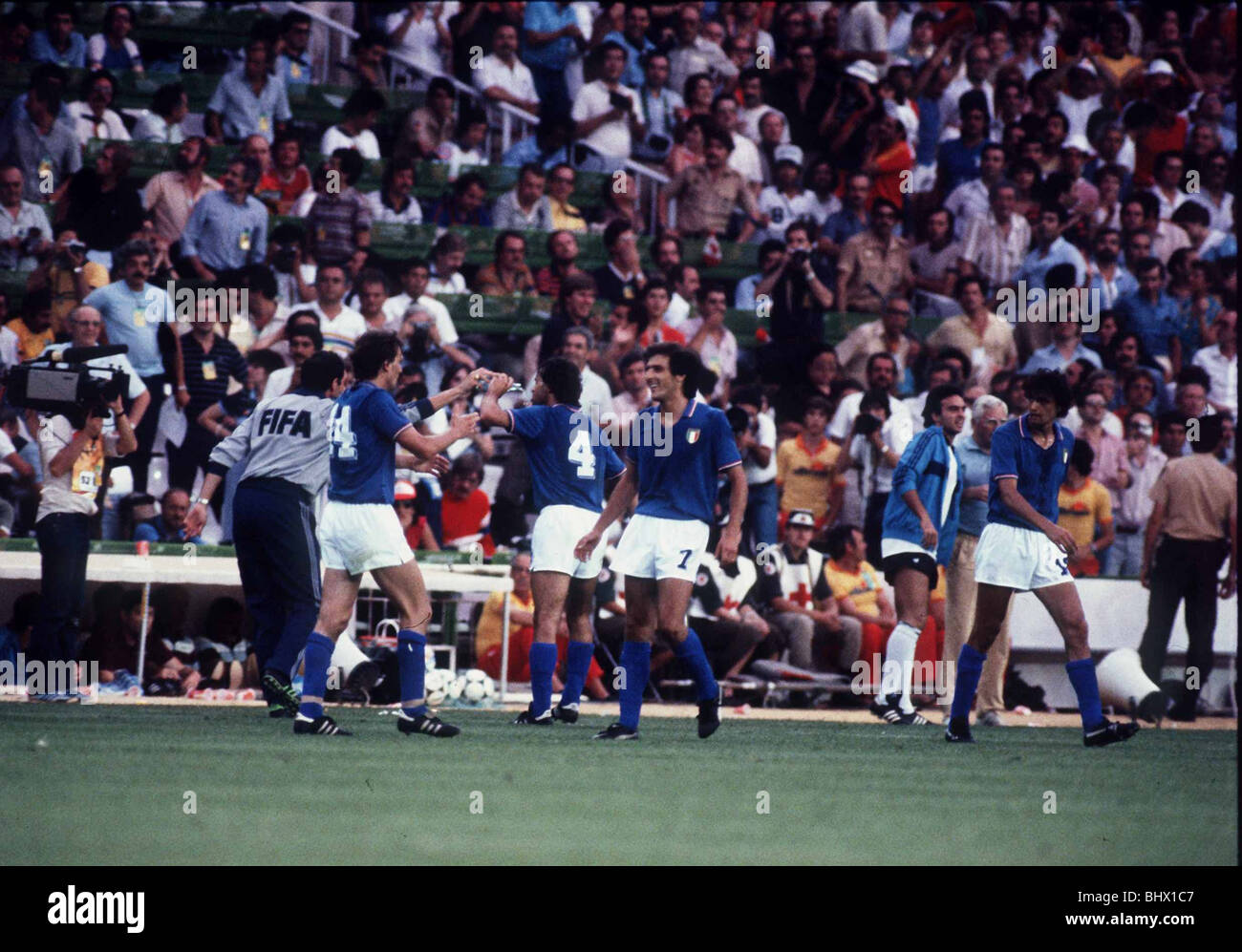 World Cup final 1982 Italy v West Germany football Italy celebrating ...