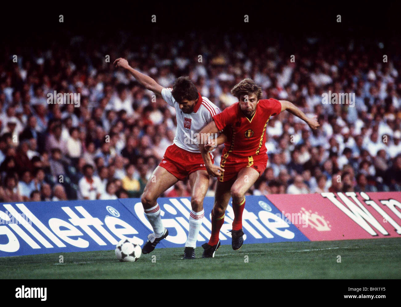 World Cup 1982 Group A Poland 3 Belgium 0 Stefan Majewski of Poland ...