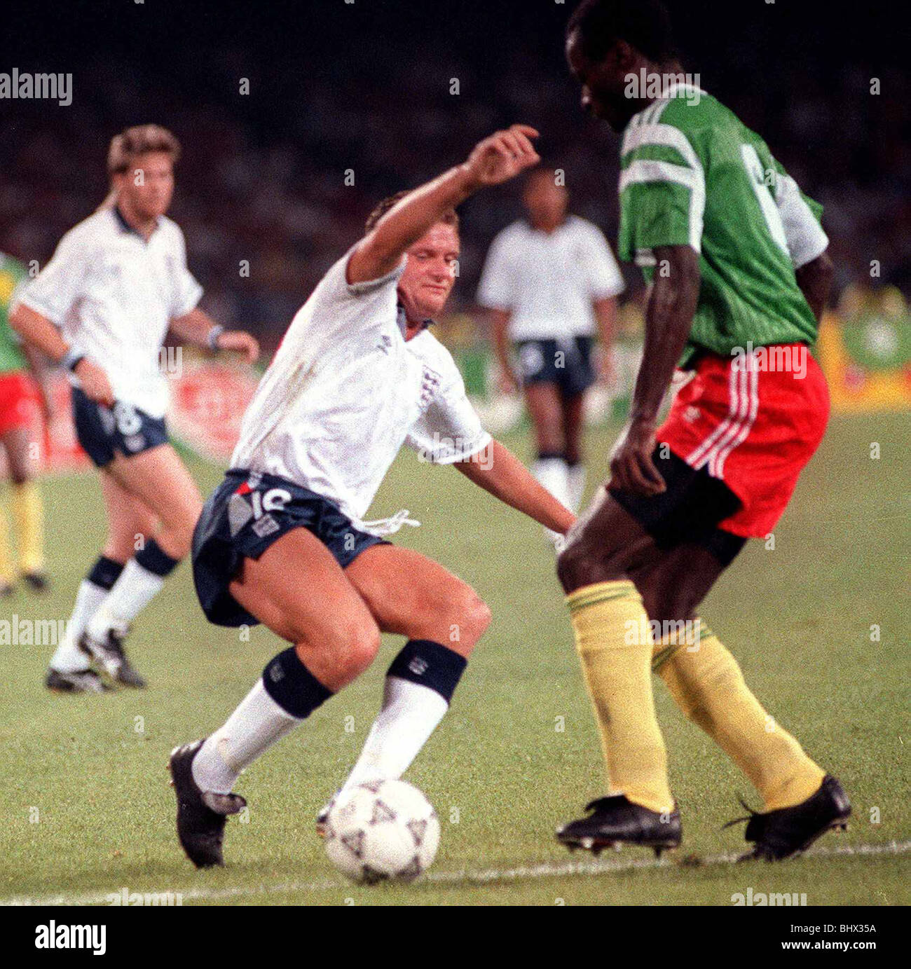 World Cup 1990 Quarter final England 3 Cameroon 2 after extra time Paul ...
