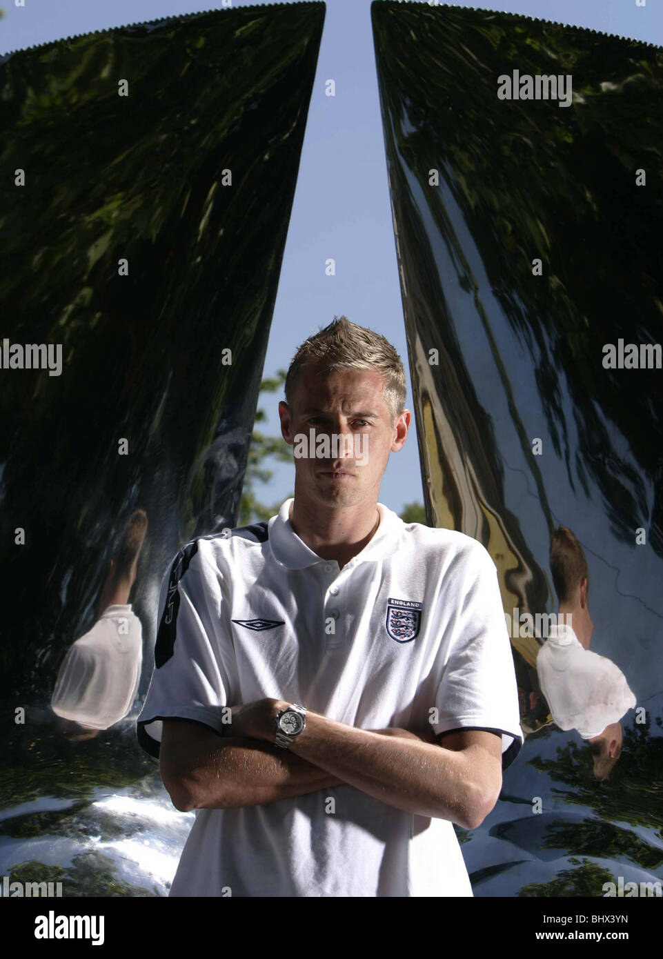 Peter Crouch England World Cup, Baden Baden, Germany. June 2006 Stock ...
