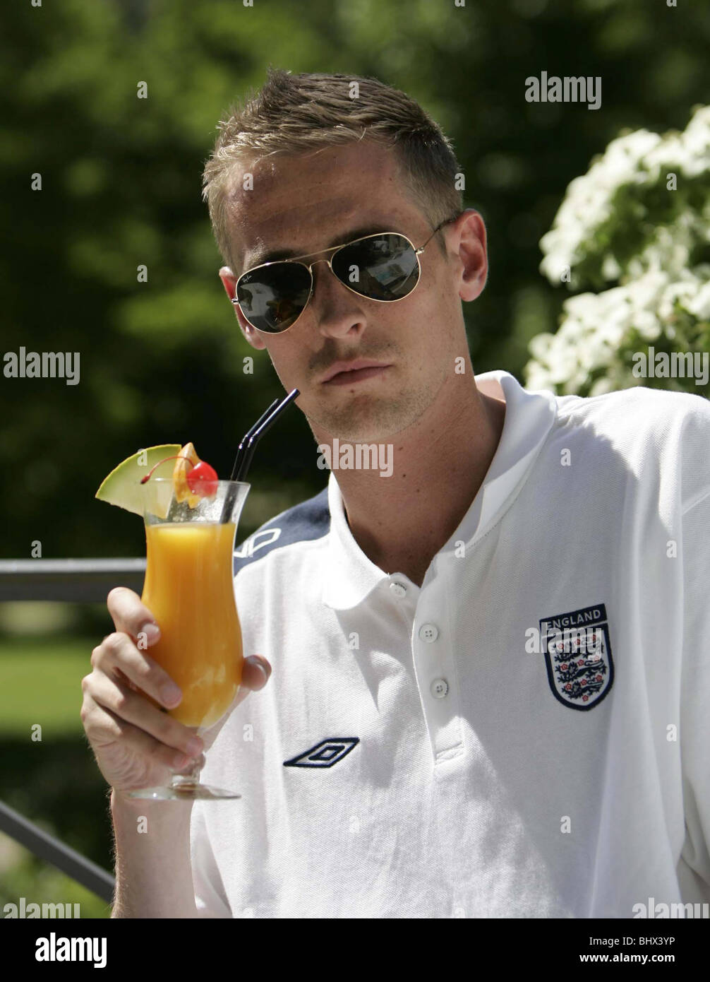 Peter Crouch England World Cup, Baden Baden, Germany. June 2006 Stock ...