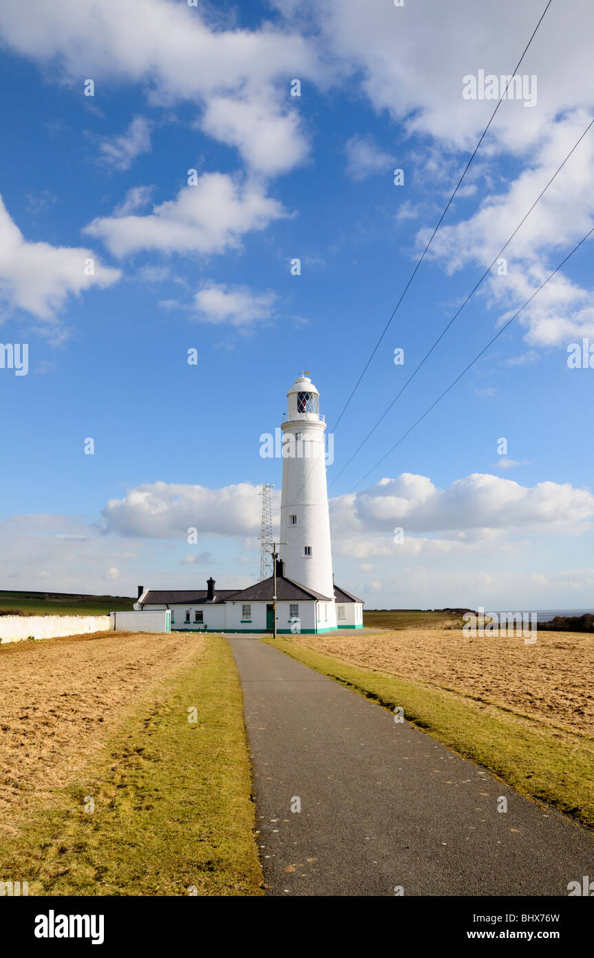 Lighthouse at Nash point in south Wales Stock Photo - Alamy