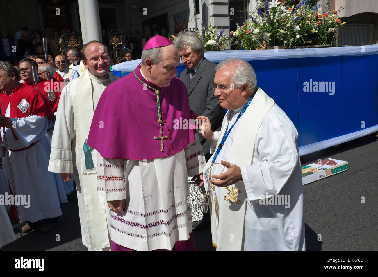 Bishop Alan Hopes with clergy at procession in Honour of Our Lady of ...