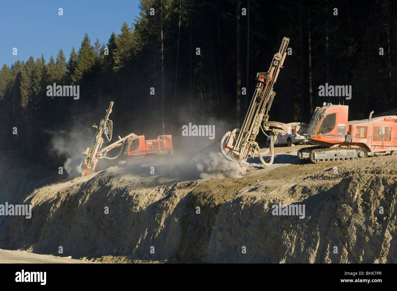 Drilling blast holes hi-res stock photography and images - Alamy