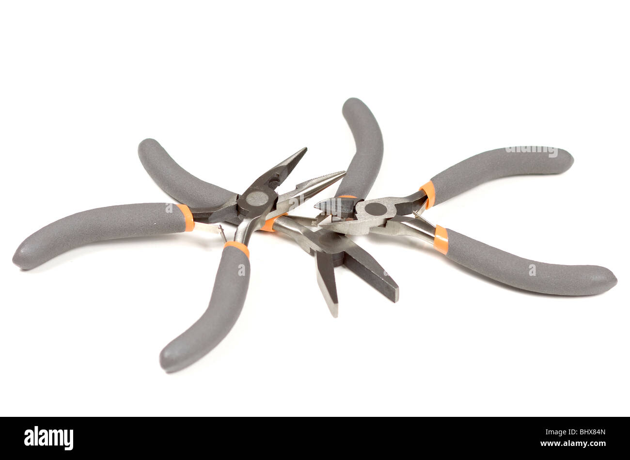 Set pliers isolated on white background Stock Photo - Alamy