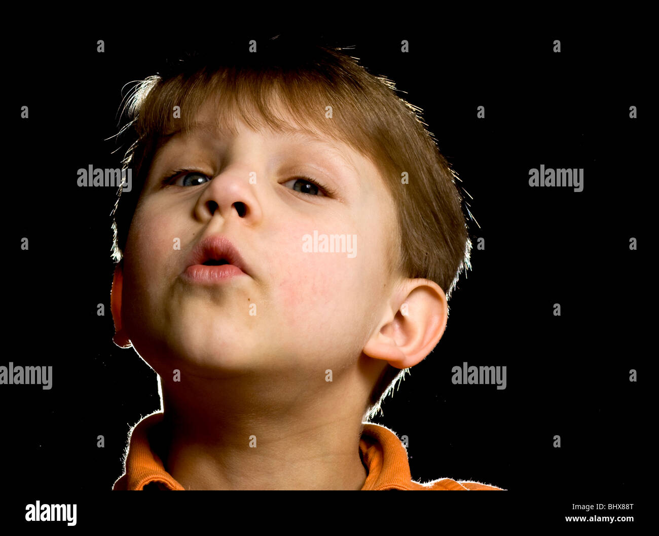 Young boy closeup face portrait with emotions Stock Photo - Alamy