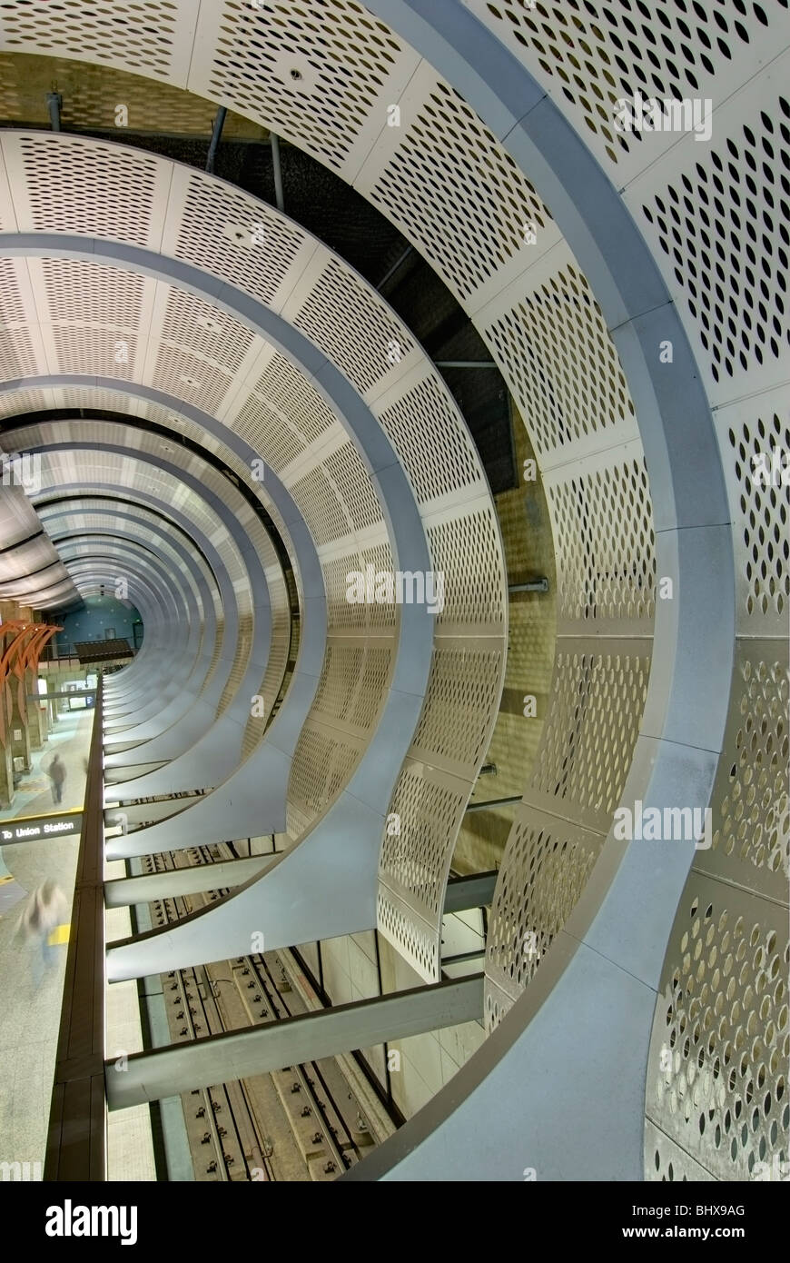 Subway station in Hollywood and Highland in Los Angeles, California ...