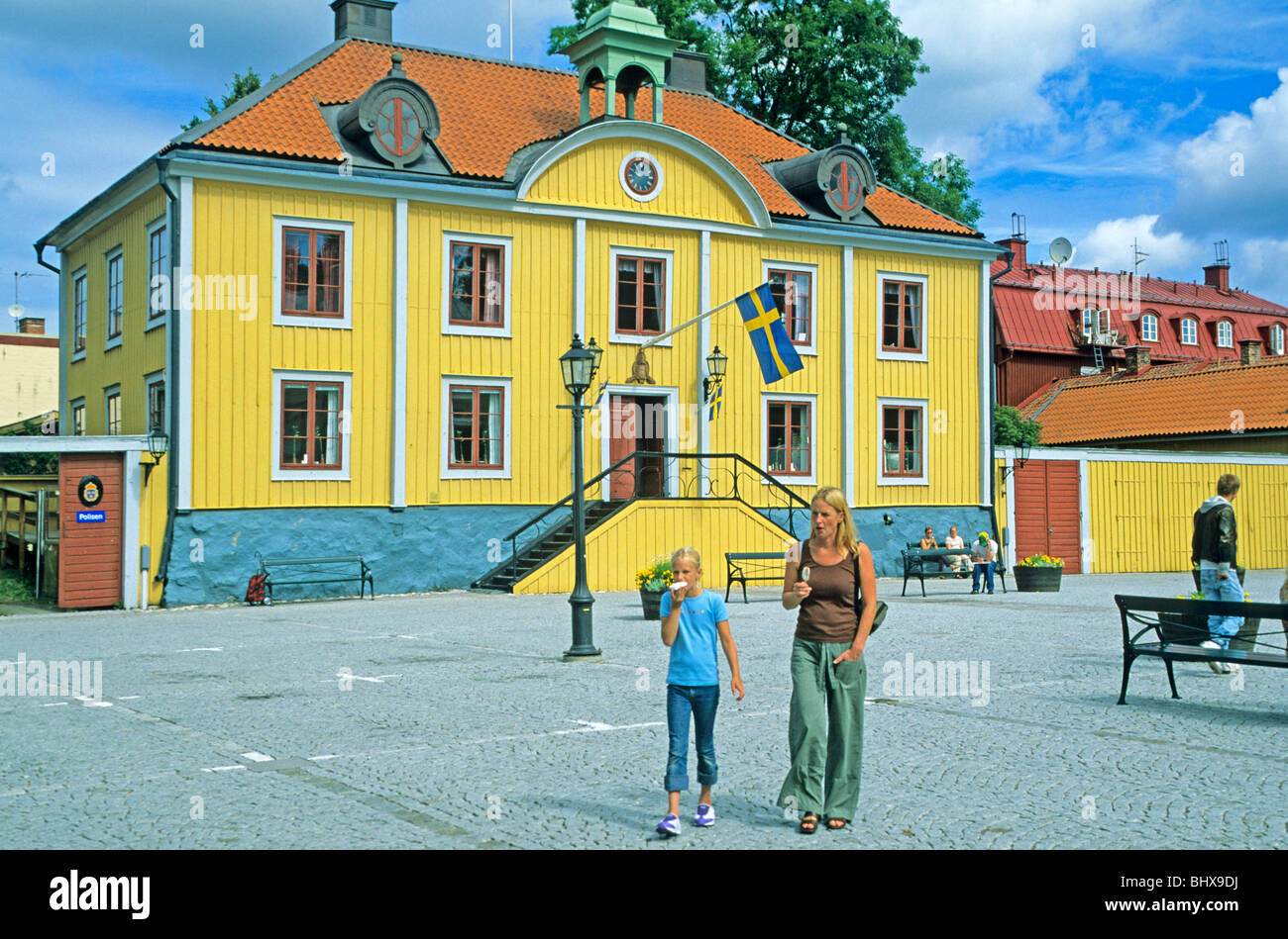 town hall of Mariefred in Southern Sweden Stock Photo - Alamy