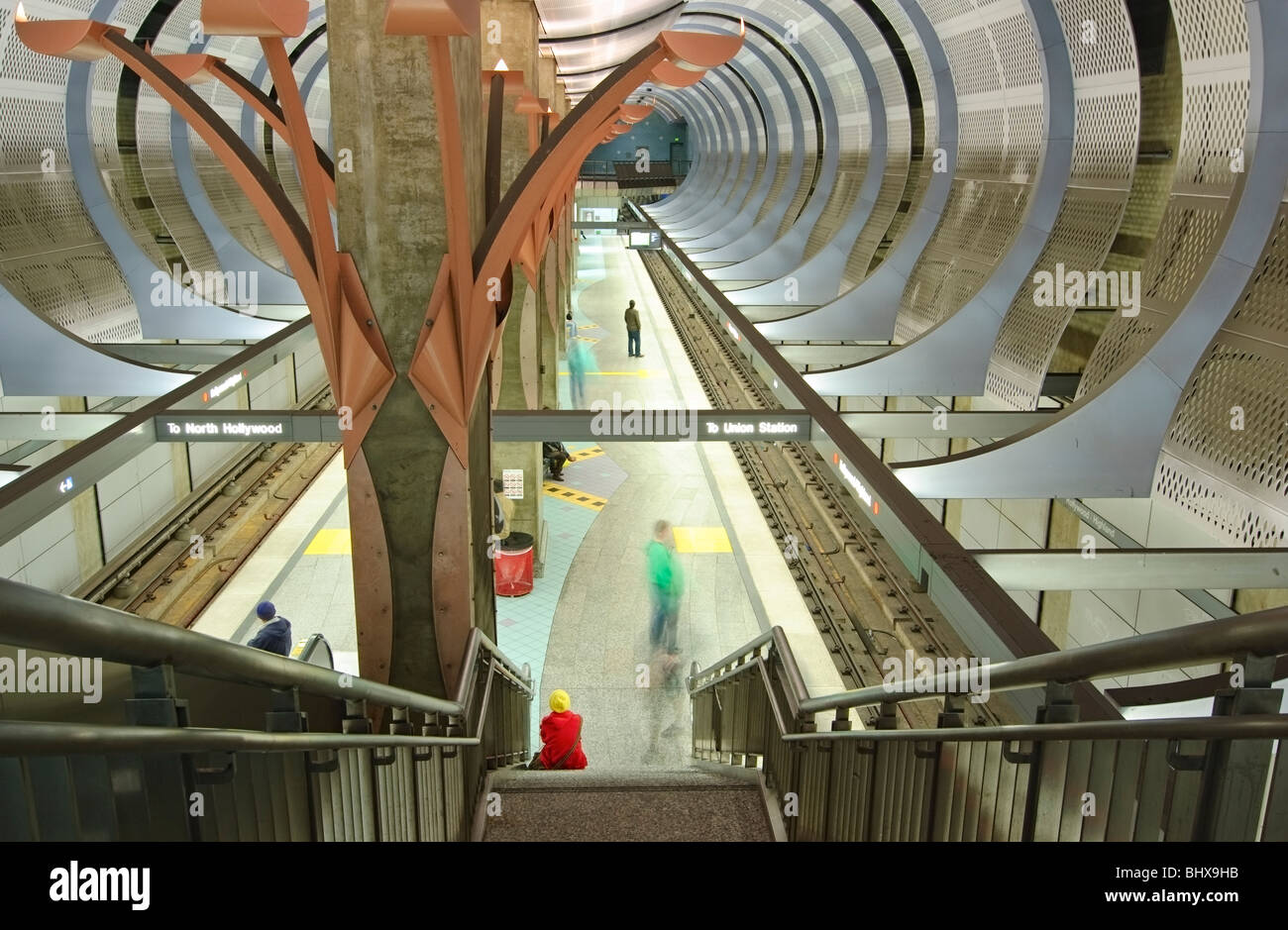 Subway station in Hollywood and Highland in Los Angeles, California ...