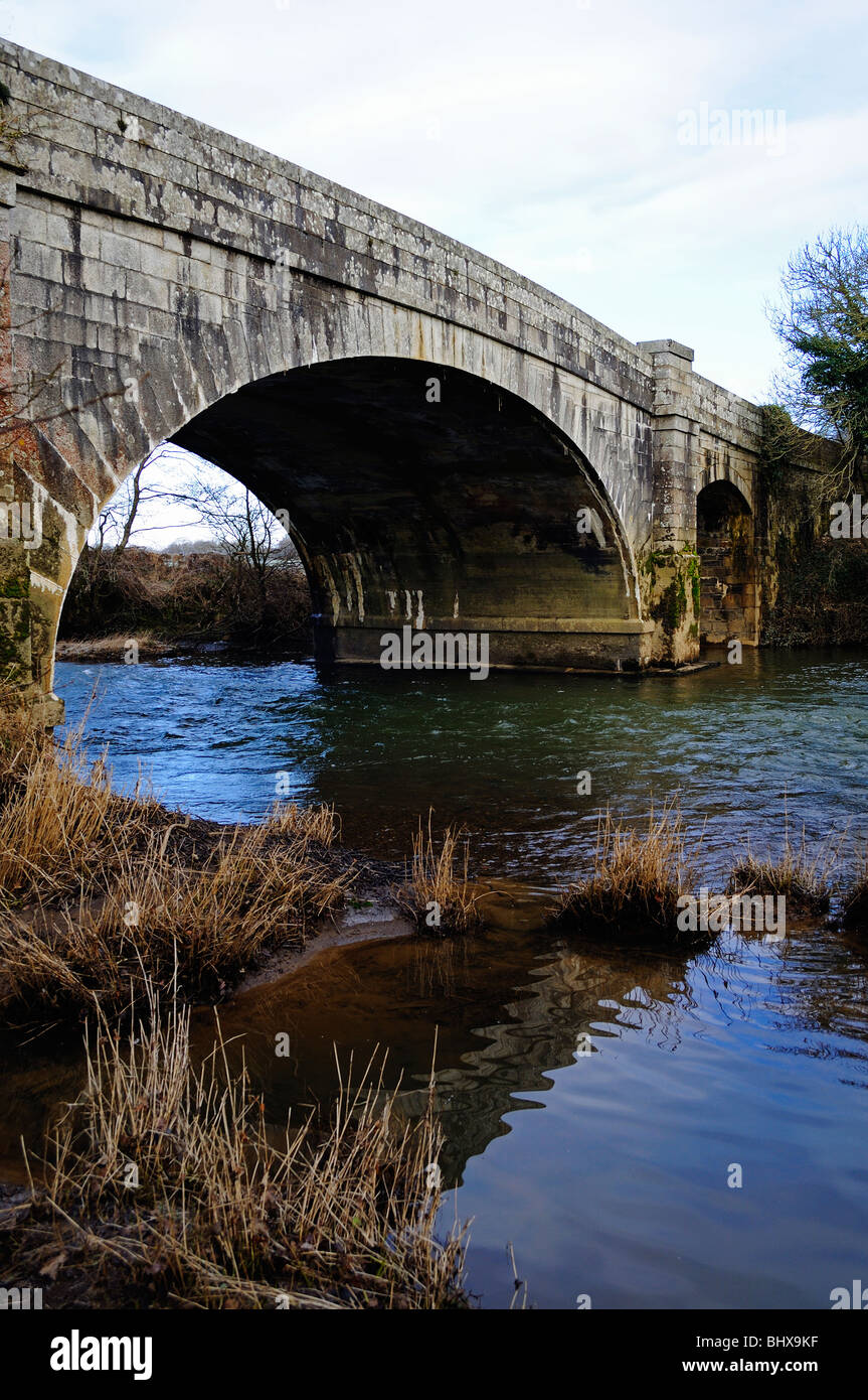 polson bridge at launceston in cornwall, uk Stock Photo - Alamy