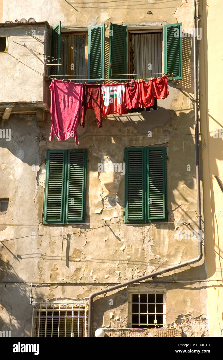 Washing Drying In The Sun Stock Photo - Alamy