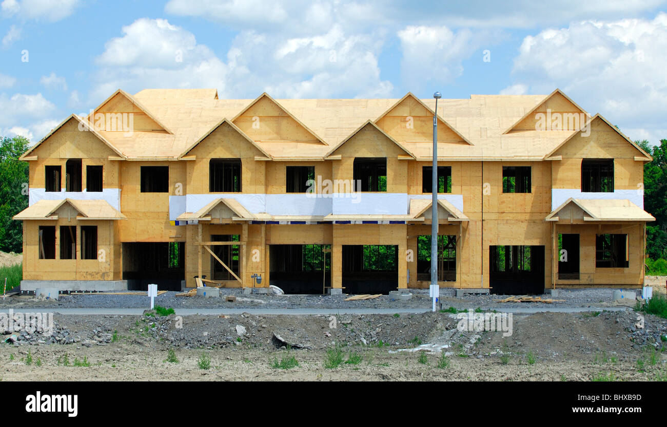 New Homes Under Construction Stock Photo - Alamy