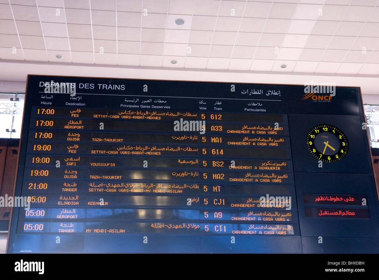 Train information board hi-res stock photography and images - Alamy