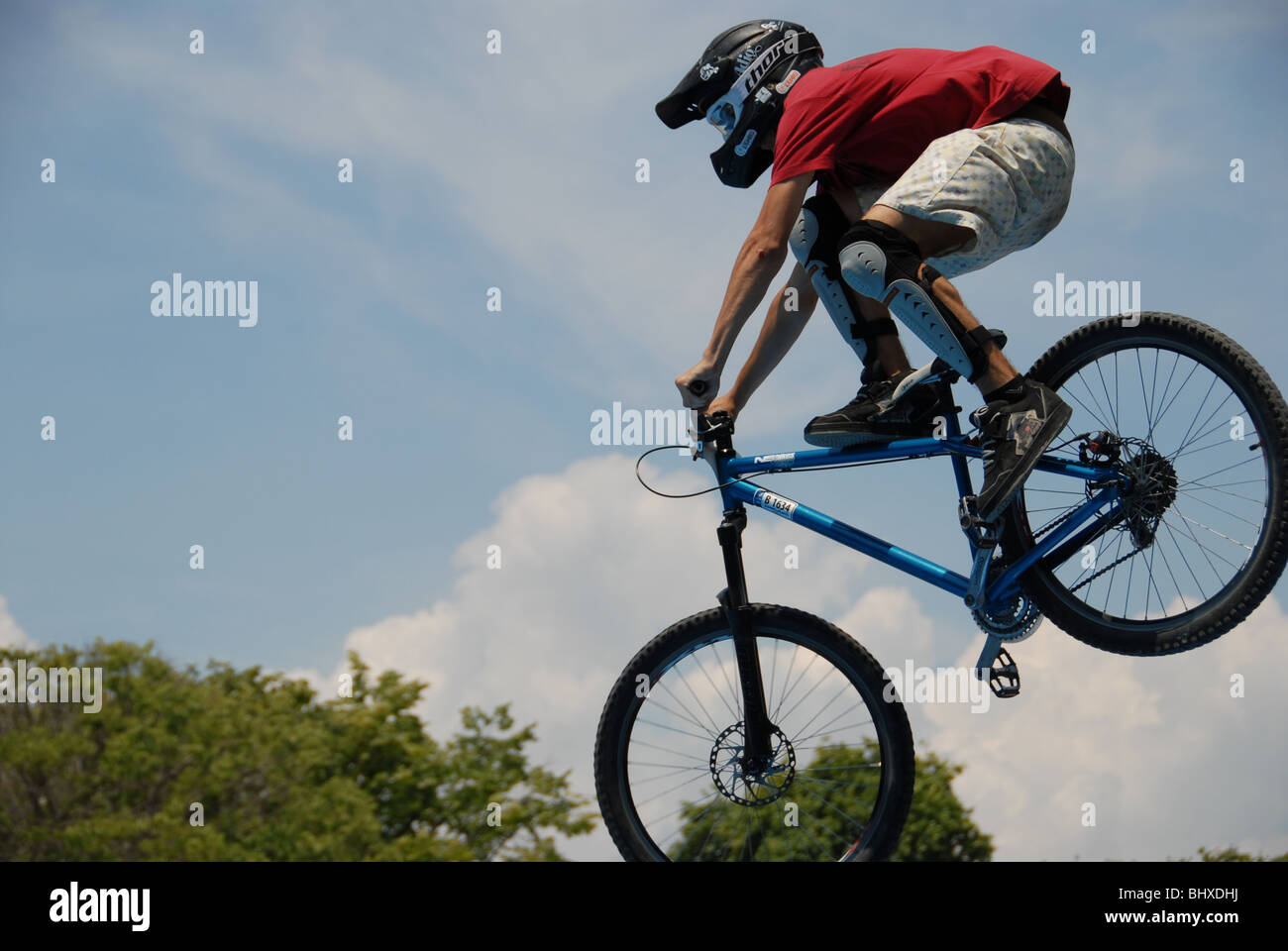 bike bicyclist jump Stock Photo - Alamy