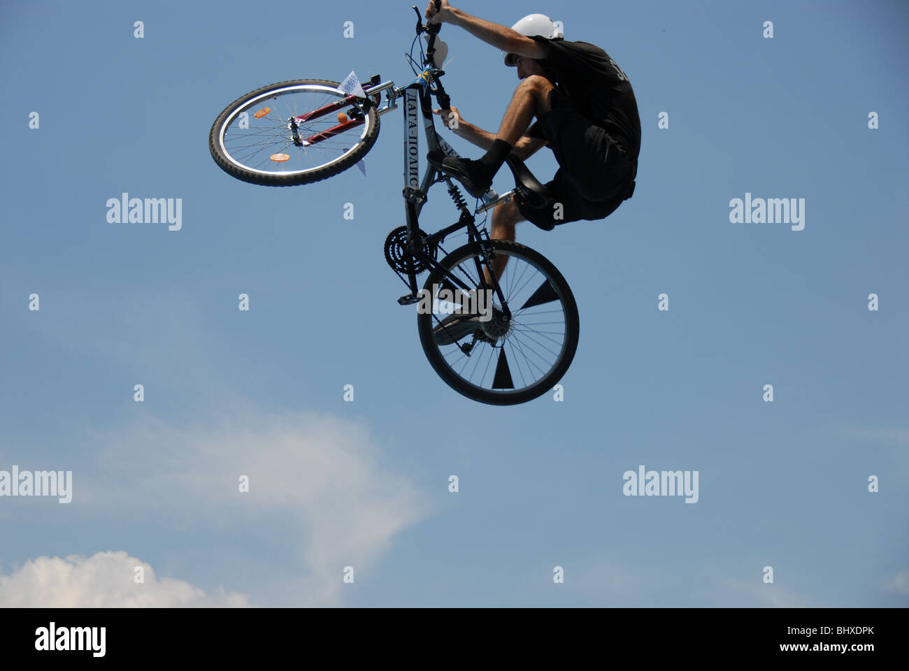 bike bicyclist jump Stock Photo - Alamy