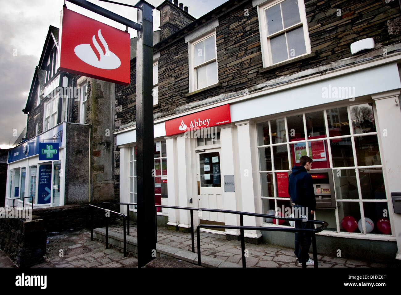 Abbey National before rebranding to Santander Bank Stock Photo - Alamy