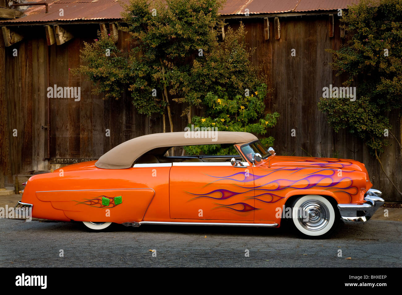 Orange Hot Rod Stock Photo - Alamy