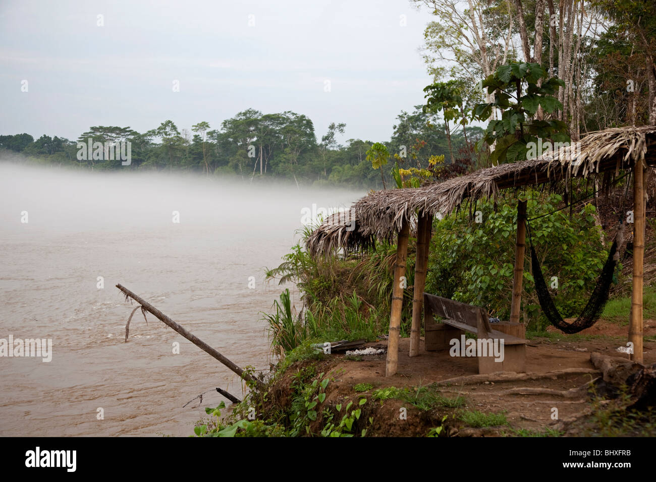 The Cofan Village of Dureno in the Ecuadorian Amazon, which was ...