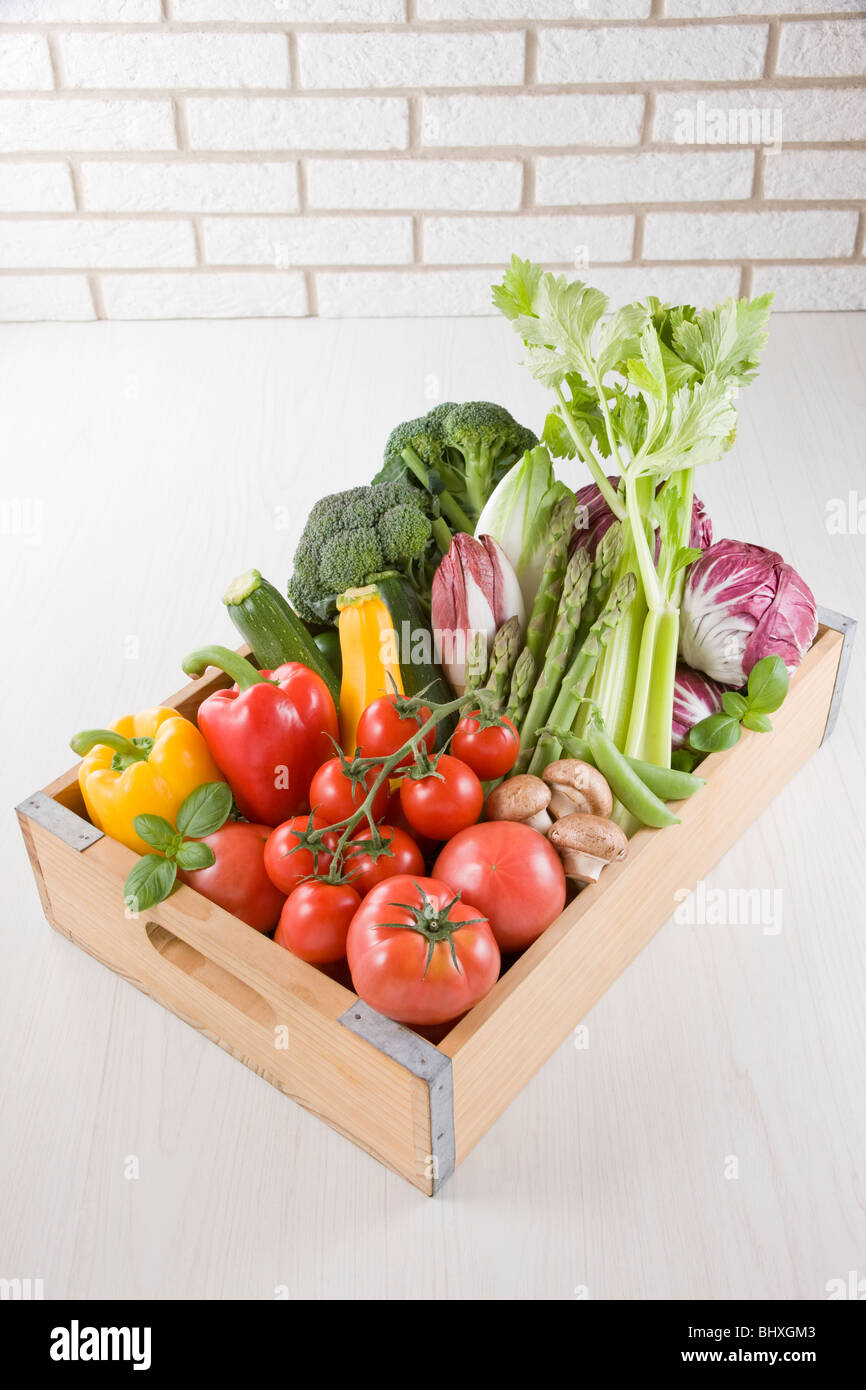 Vegetable in a Box Stock Photo - Alamy