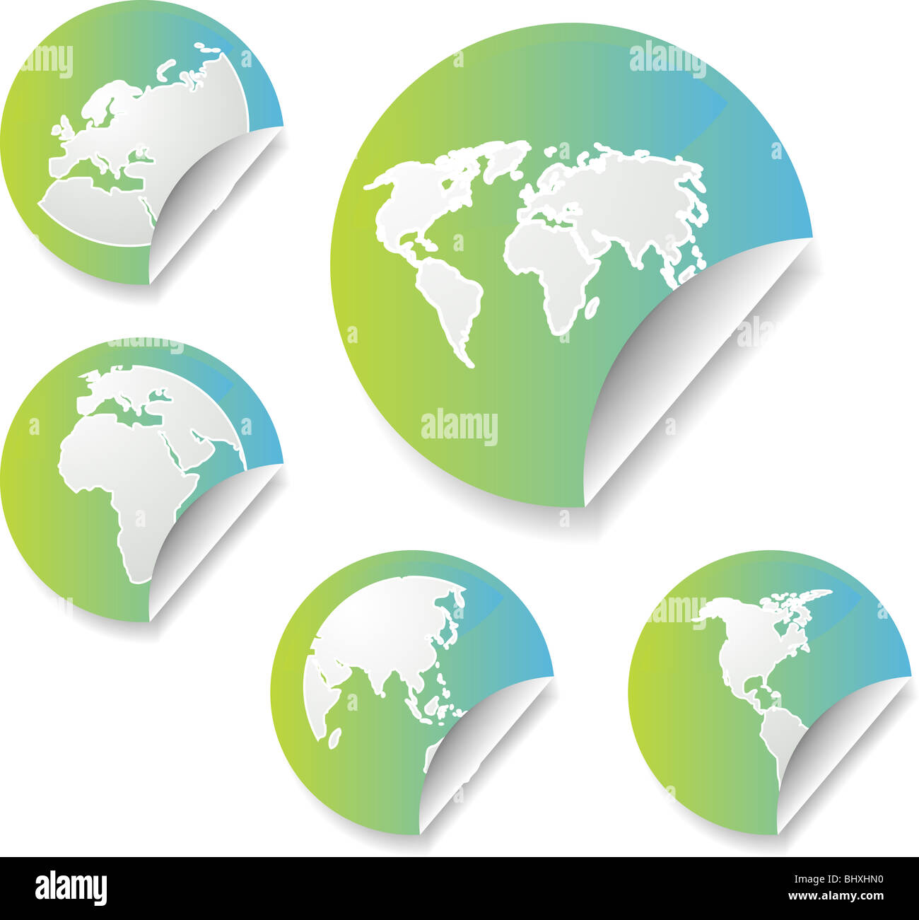 Asia map shapes regions hi-res stock photography and images - Alamy