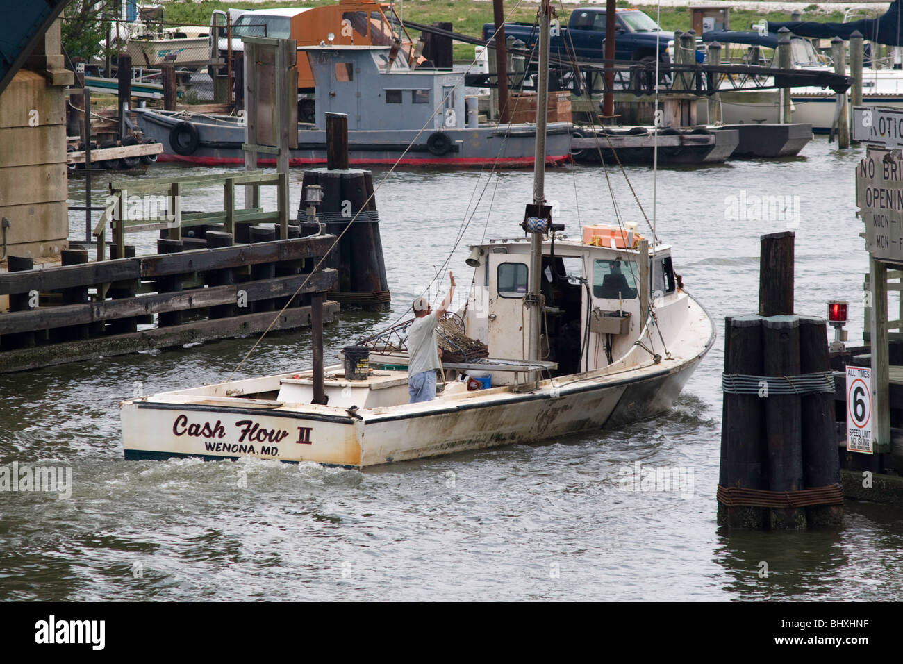 Chesapeake Bay workboat in Cambridge Creek Stock Photo - Alamy