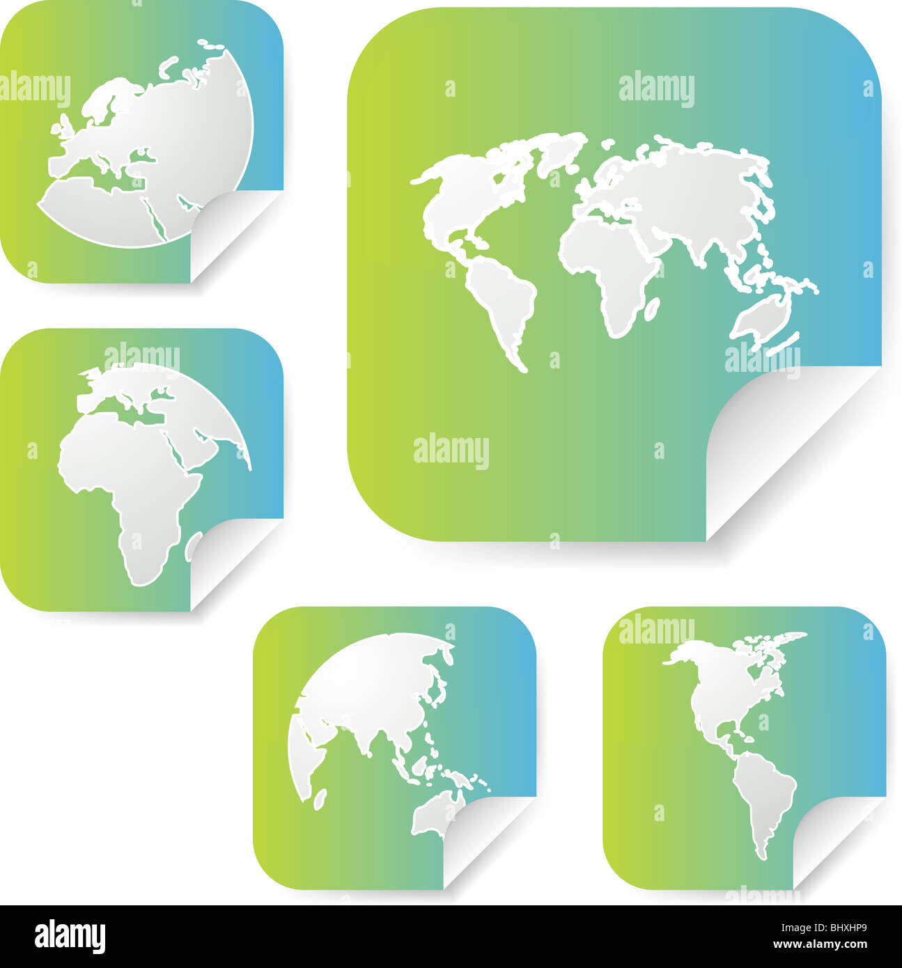 Asia map shapes regions hi-res stock photography and images - Alamy