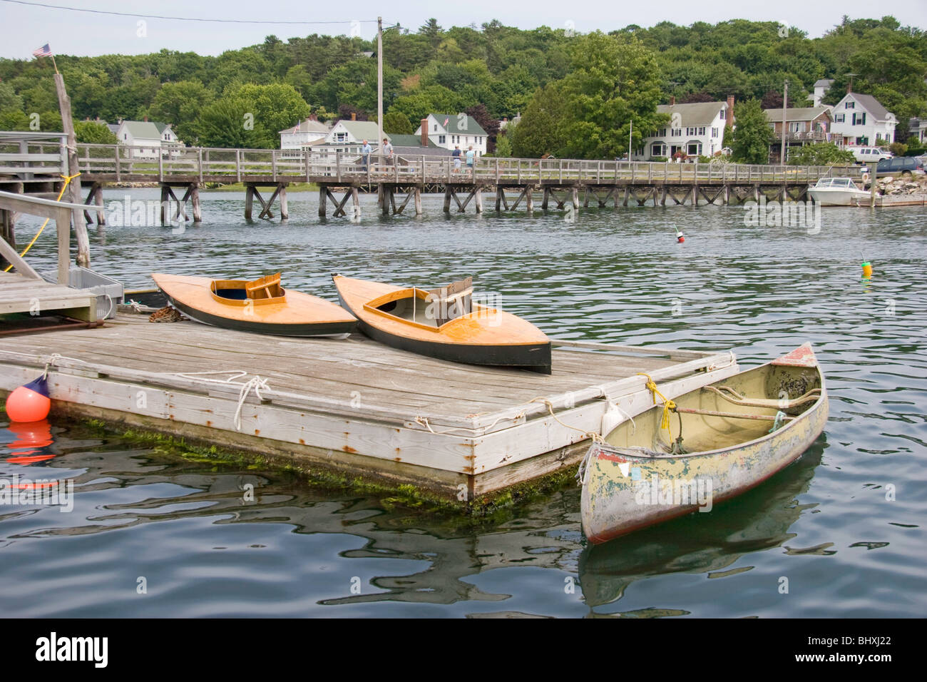 Paddle boats at a Boothbay Harbor float Stock Photo - Alamy