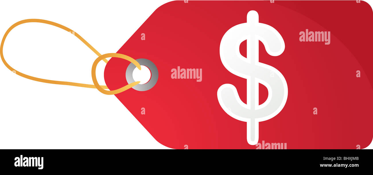 Sales tag label illustration with dollar symbol Stock Photo - Alamy
