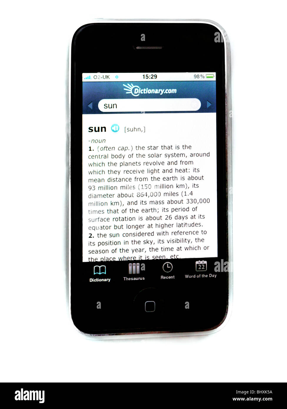 Dictionary Application on a Smartphone Stock Photo - Alamy