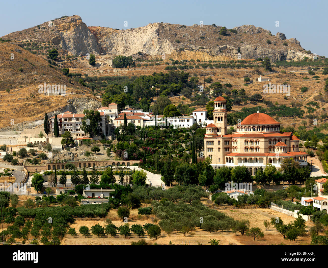 Paleochora Aegina Island Greece Attica Agios Nektarios Monastery Stock ...