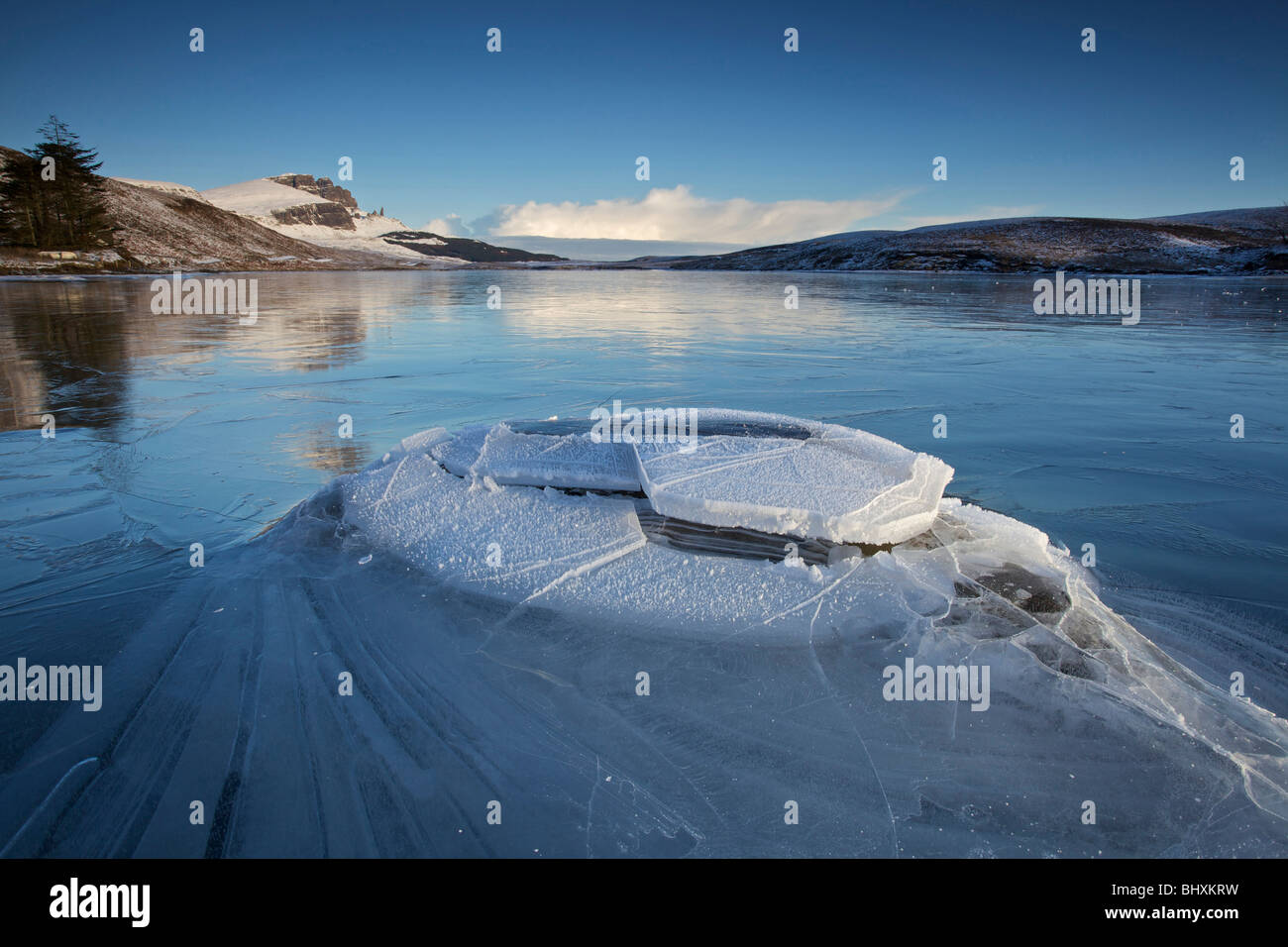 Cracked ice on Loch fada, Isle of Skye, Scotland Stock Photo - Alamy