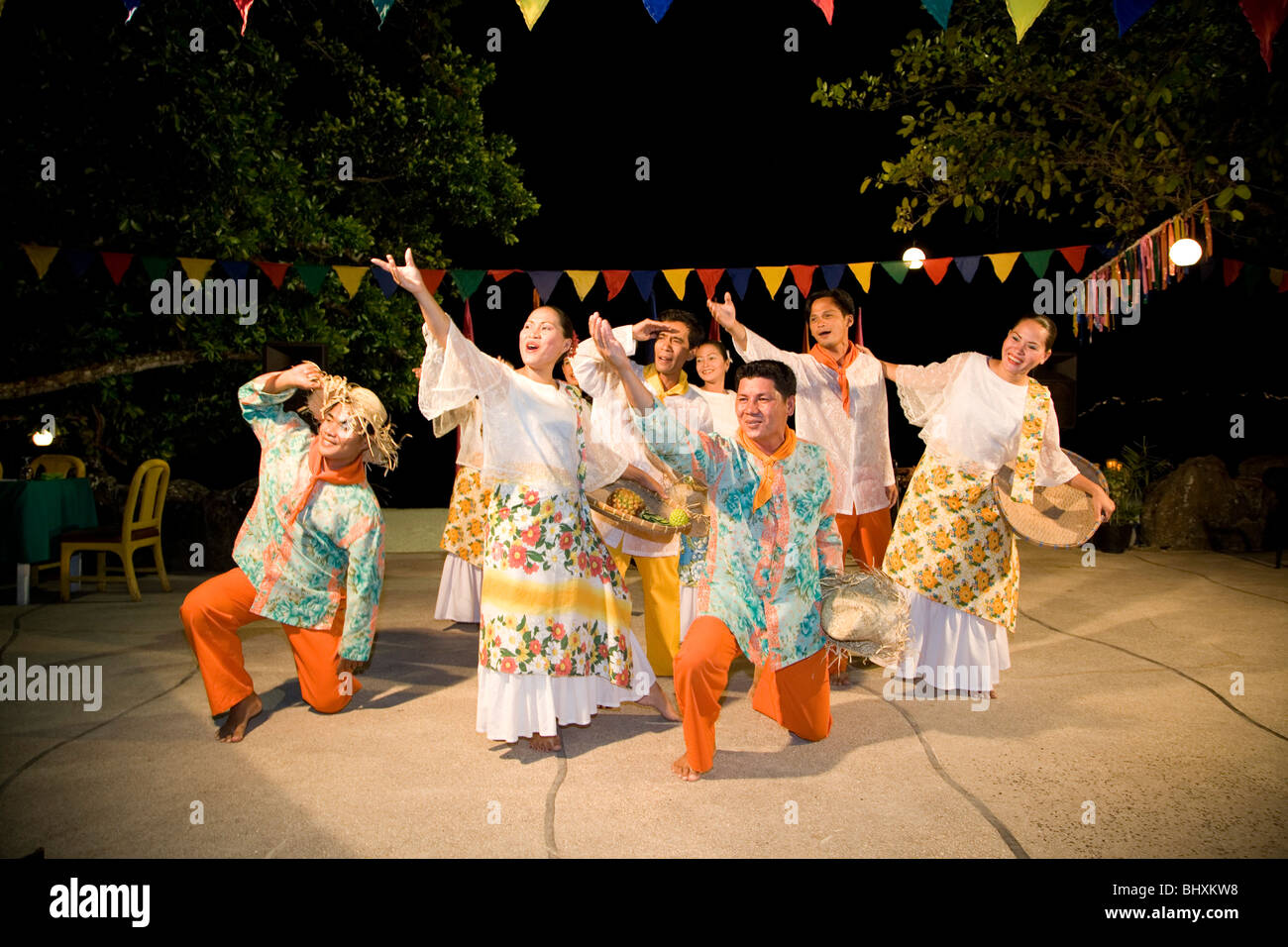 Philippine dances performed in before resort guests at Dakak Beach ...
