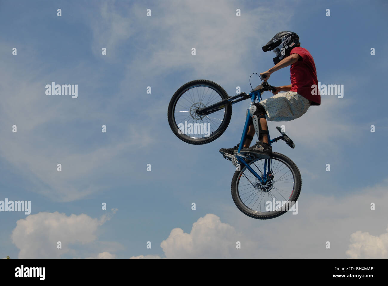 bike bicyclist jump Stock Photo - Alamy