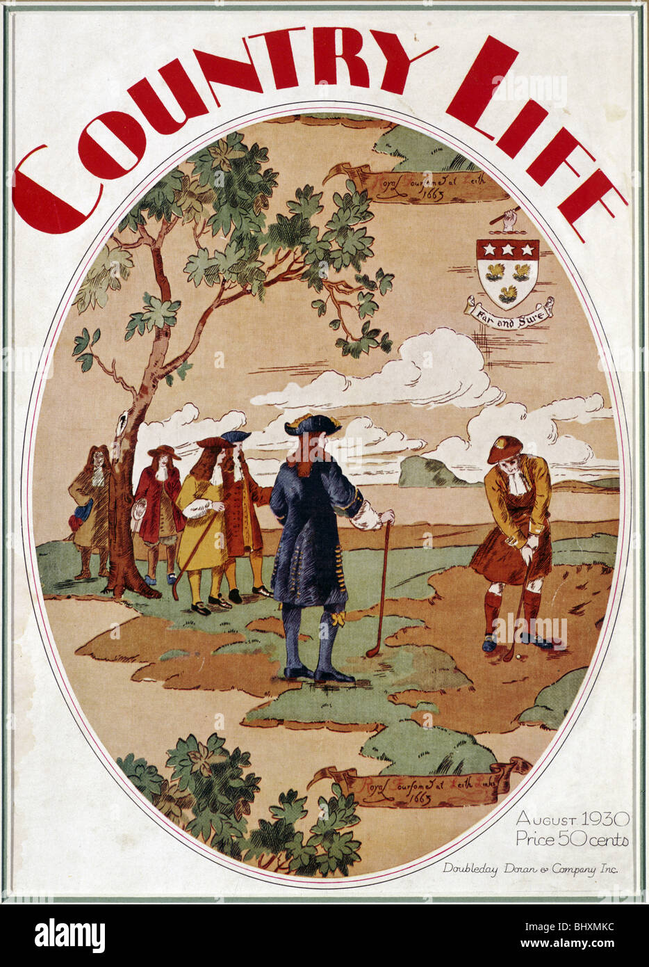 Country Life magazine cover, August 1930. Artist: Unknown Stock Photo ...