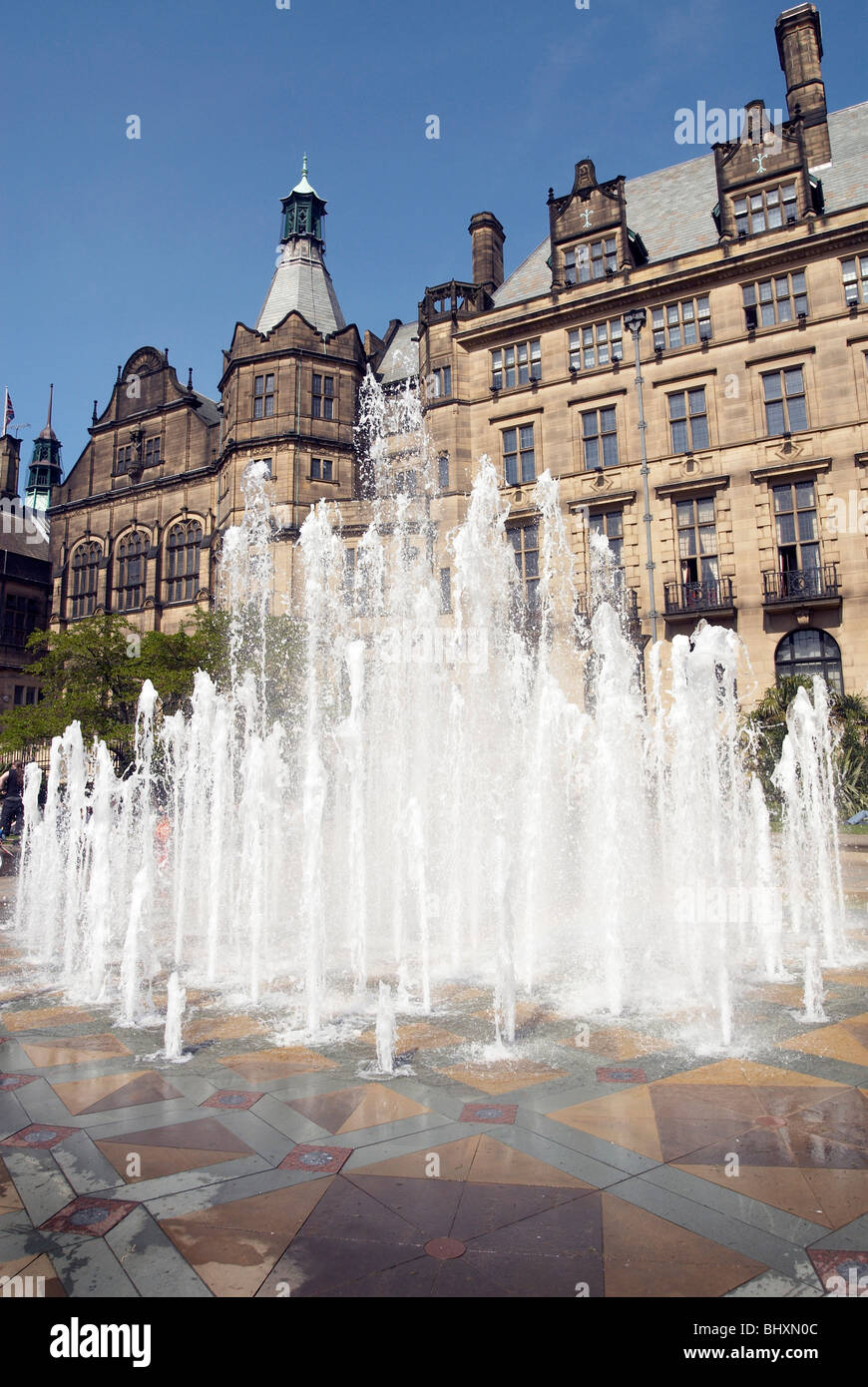 Sheffield Town Hall and square Stock Photo - Alamy