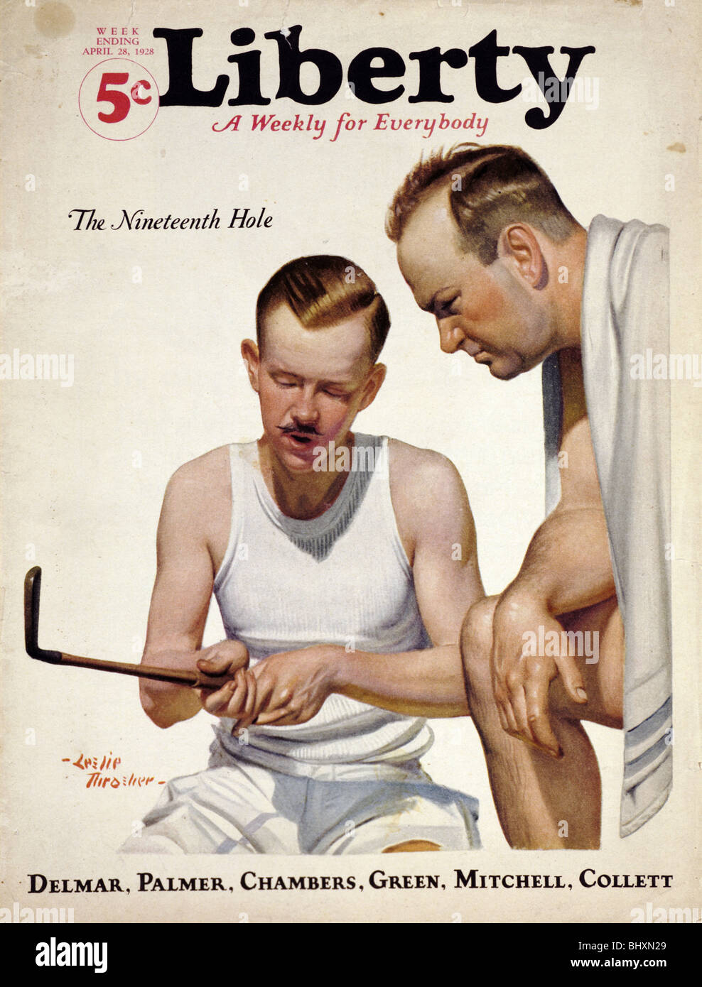 Cover of Liberty magazine, April 28, 1928. Artist: Unknown Stock Photo ...