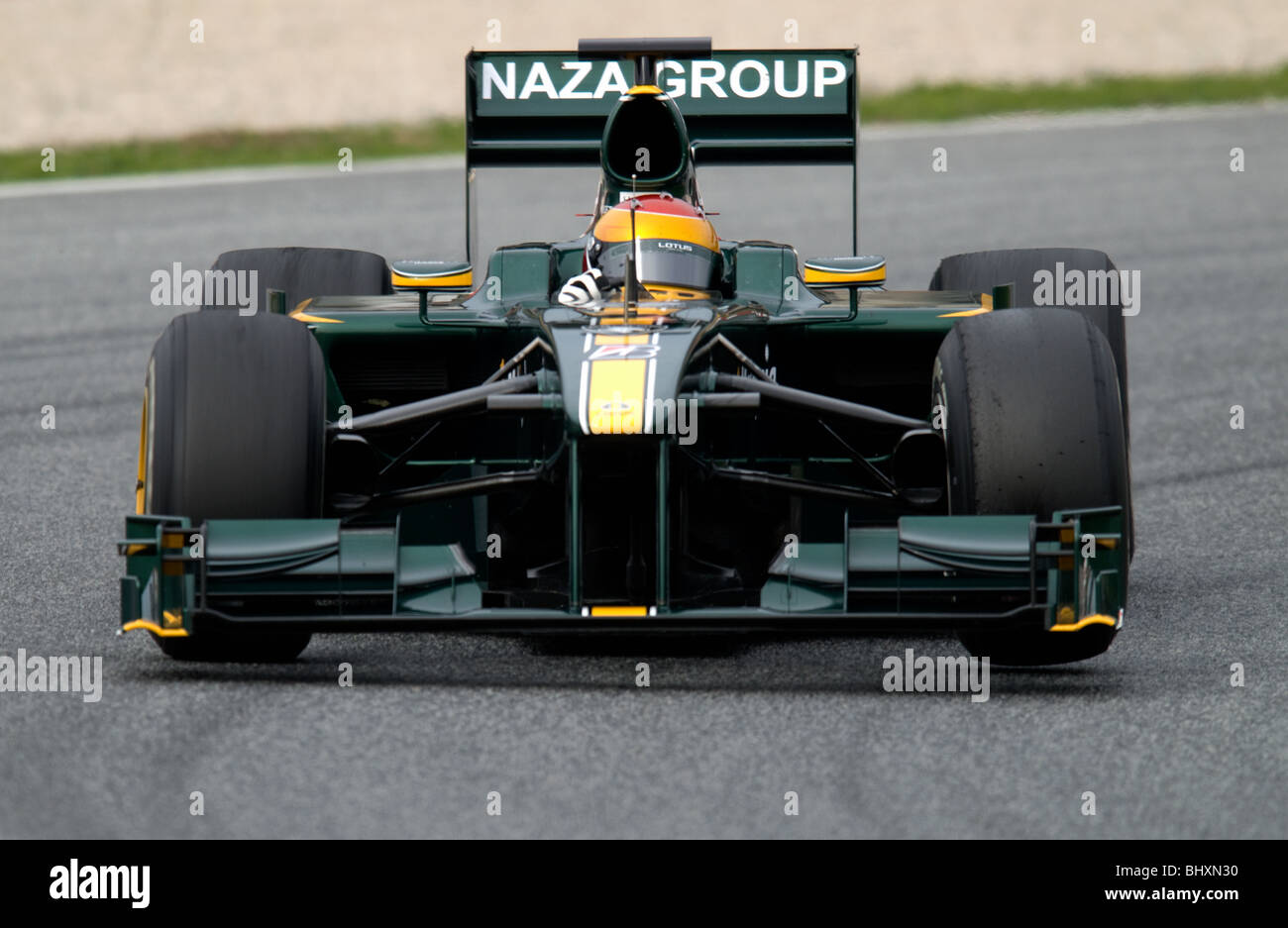 Fairuz Fauzy (MAS) in the Lotus T127 racecar during Formula 1 testing ...