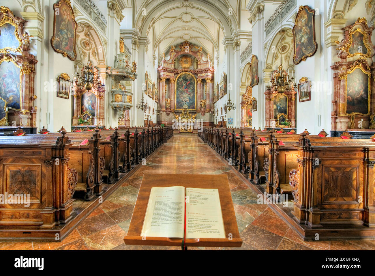 Austria altar austrian churches region michael st steyr hi-res stock ...