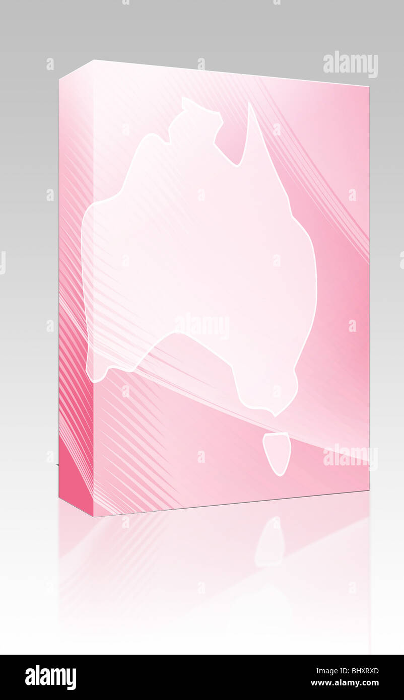 Software package box map of australia hi-res stock photography and ...