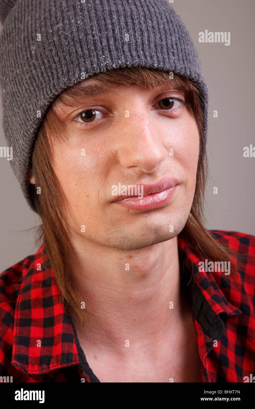 Males red cap hi-res stock photography and images - Alamy