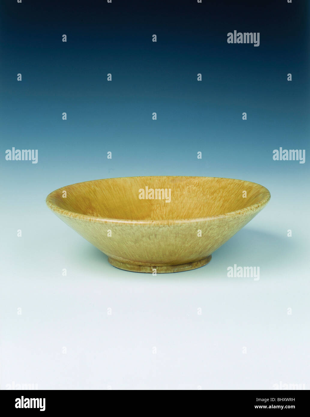 Yellow lead glazed bowl, late Tang dynasty, China, 9th century. Artist ...