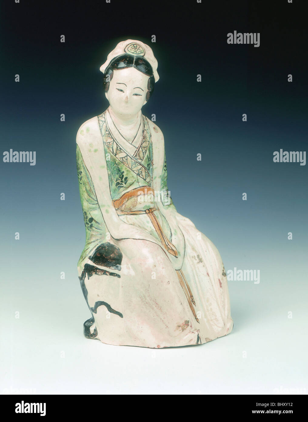 Cizhou figure of a seated lady, Jin-early Yuan dynasty, China, 13th ...